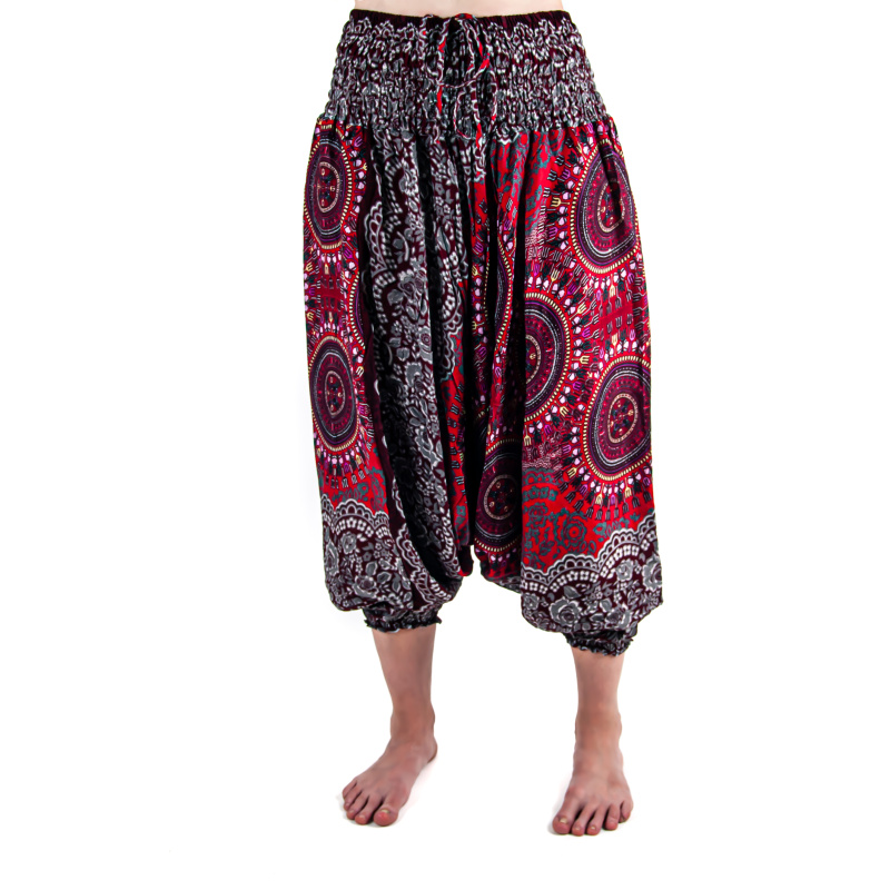 Kalhoty turecké dámské Trident Mandala XXXL vínová